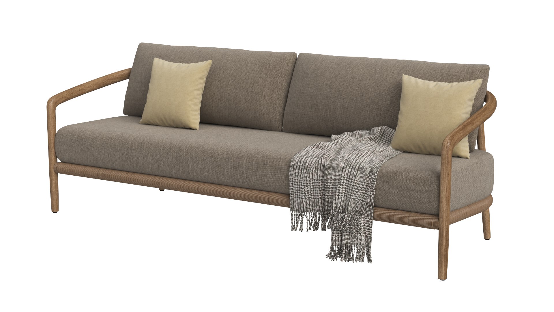 3D RH Evia Teak Sofa - TurboSquid 2155833