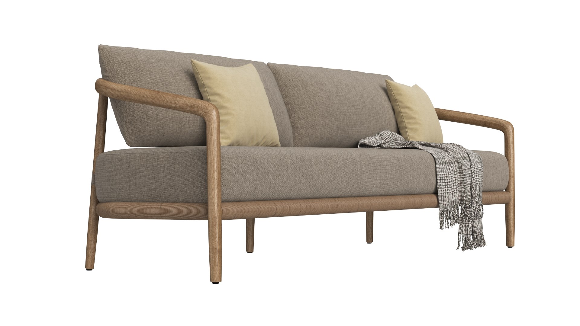 3D RH Evia Teak Sofa - TurboSquid 2155833