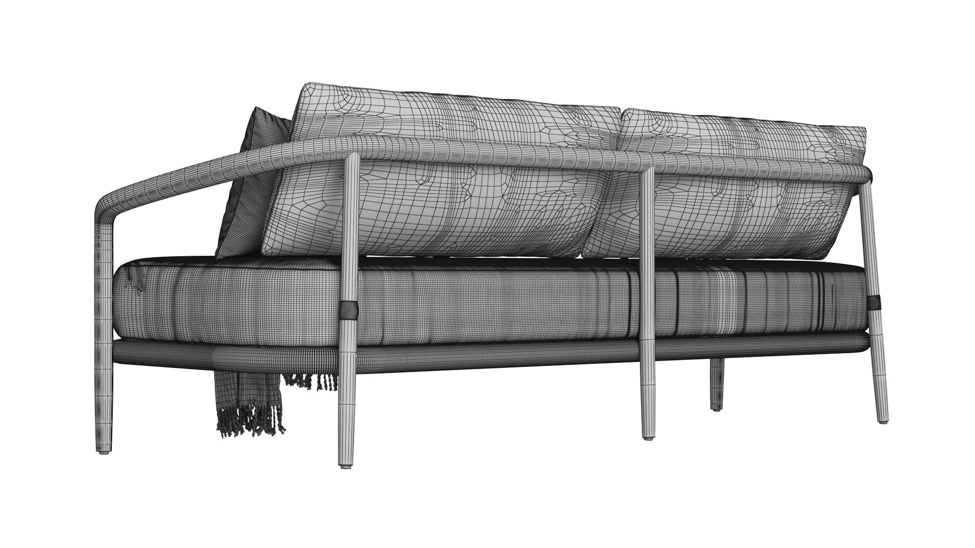 3D RH Evia Teak Sofa - TurboSquid 2155833