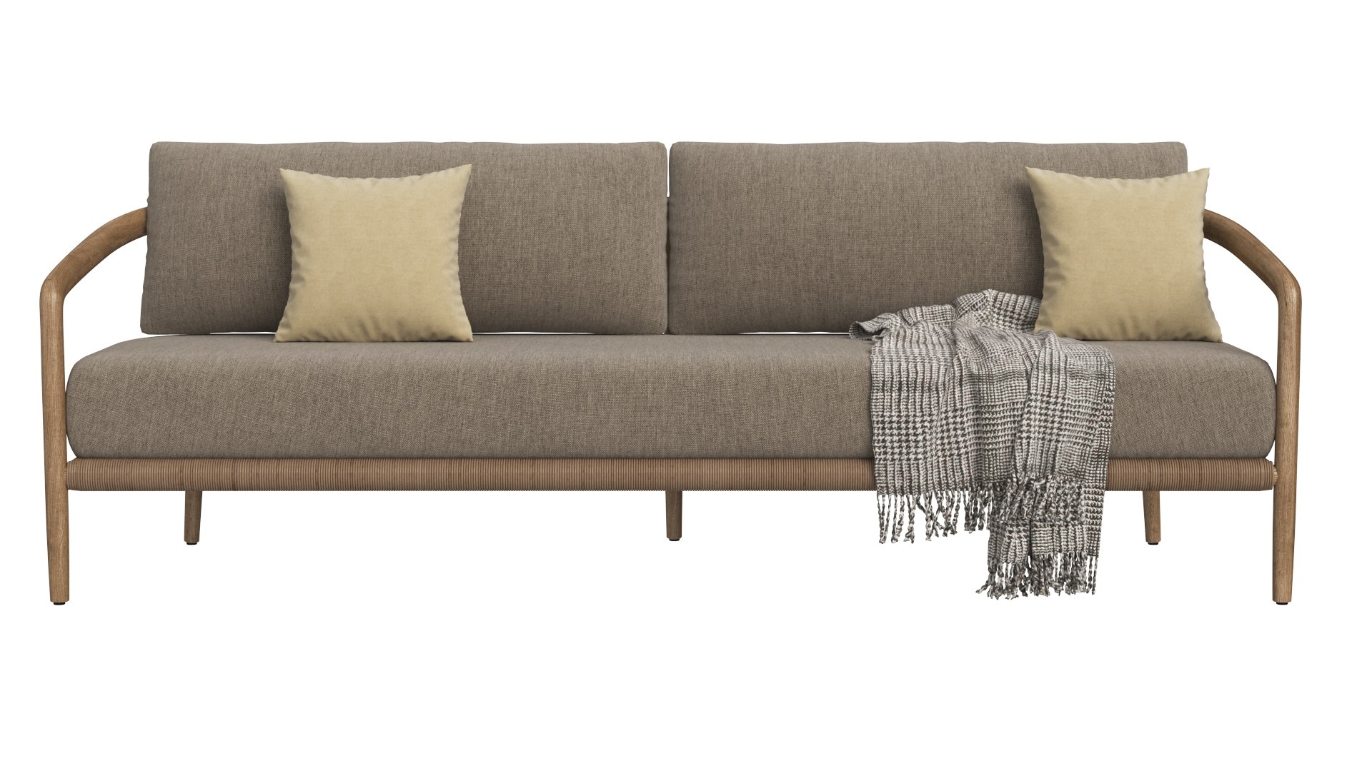 3D RH Evia Teak Sofa - TurboSquid 2155833