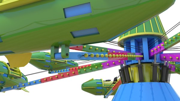 3D Rocket Carousel theme park model - TurboSquid 1810662