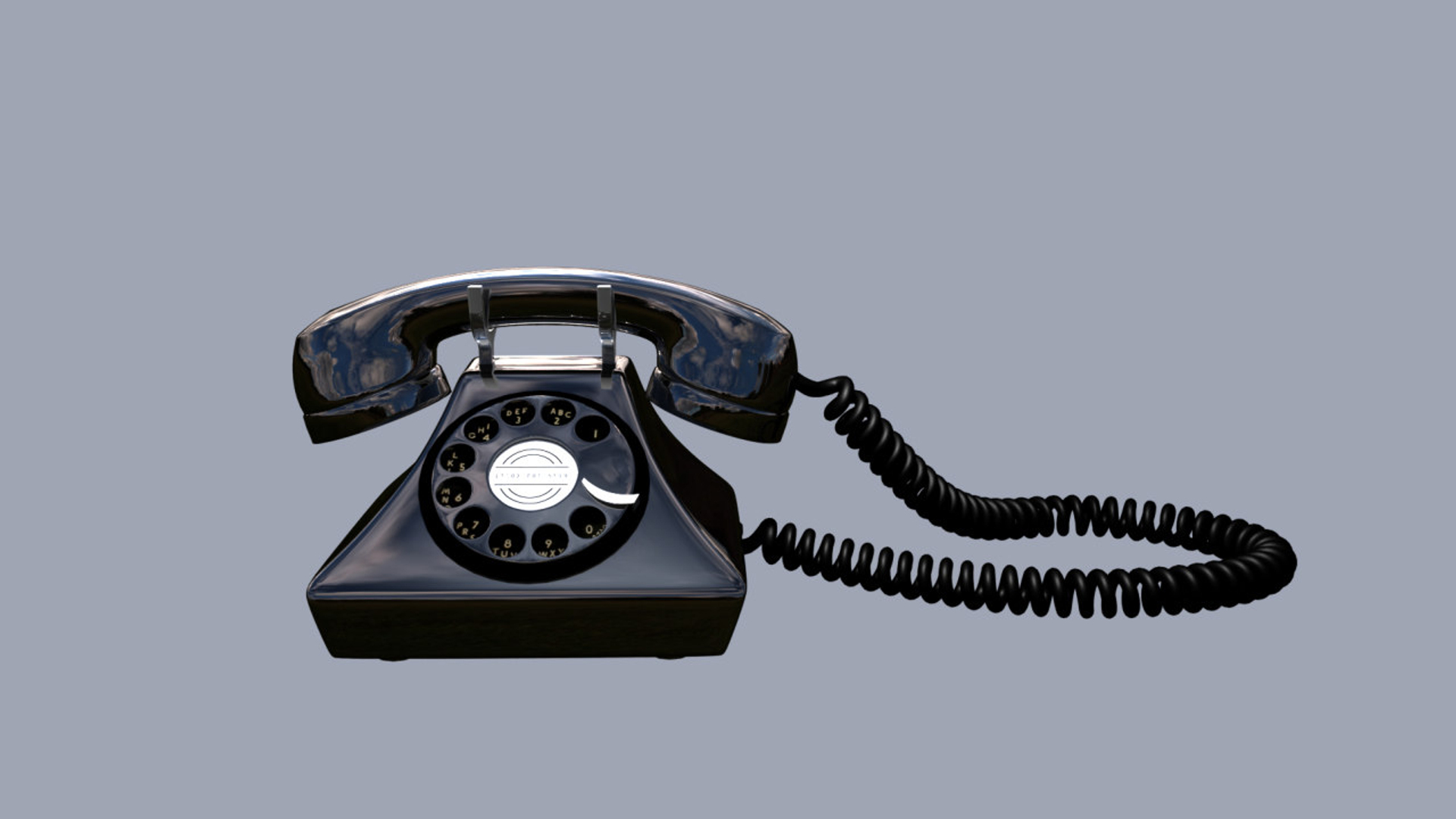 Cartoon Telephone Rig 3d Model