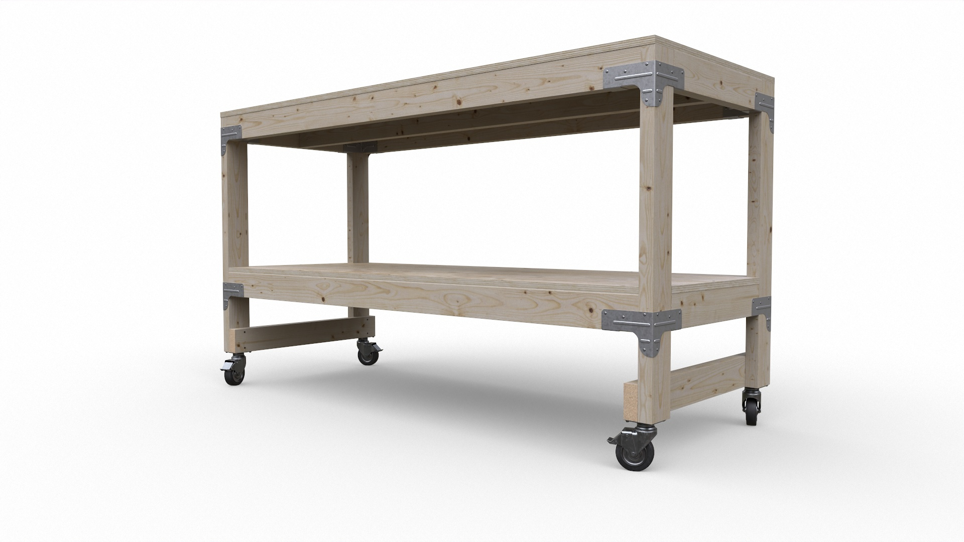 Wood Mobile Heavy Duty Workbench 3D Model - TurboSquid 2079435