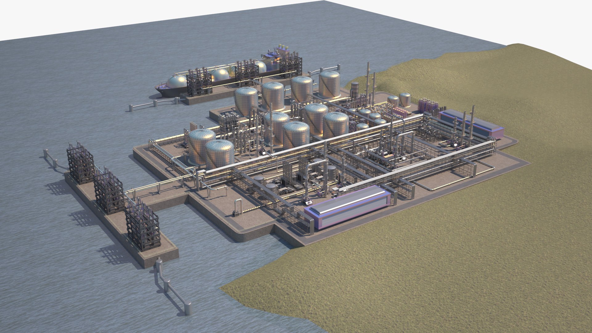 3D Lng Port 13 Model - TurboSquid 2139085