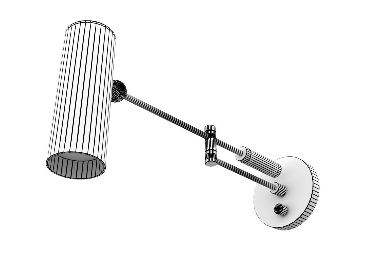 Cylinder Swing Arm Sconce 3D Model - TurboSquid 1309019