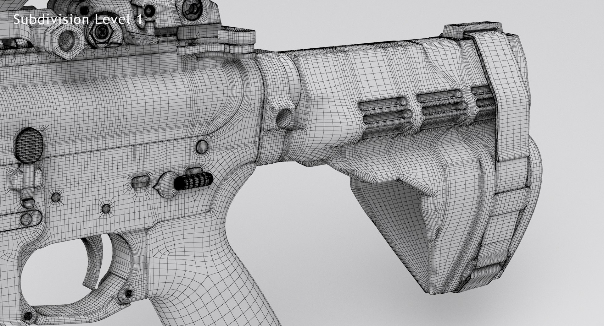 Combat assault rifle 3D model - TurboSquid 1154366
