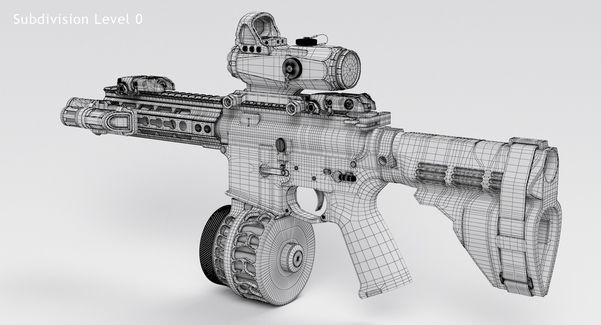 Combat assault rifle 3D model - TurboSquid 1154366