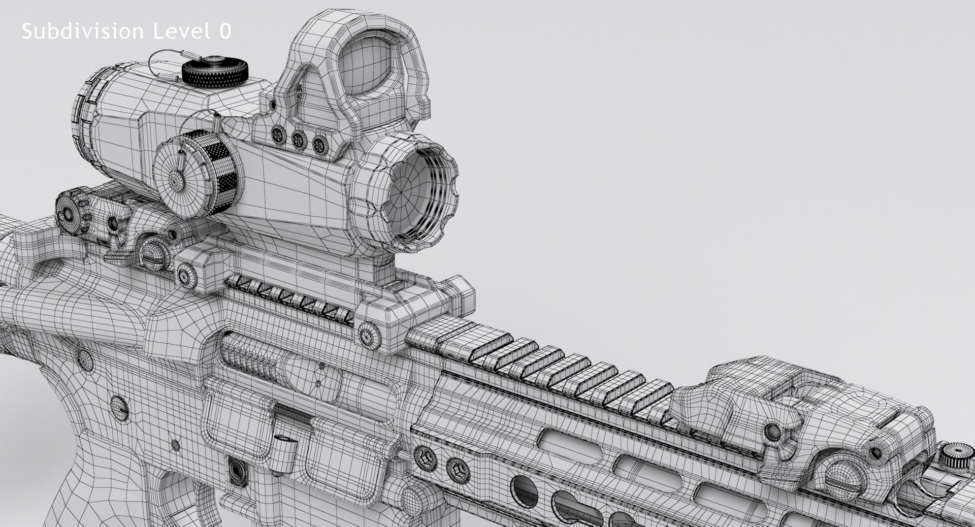 Combat assault rifle 3D model - TurboSquid 1154366