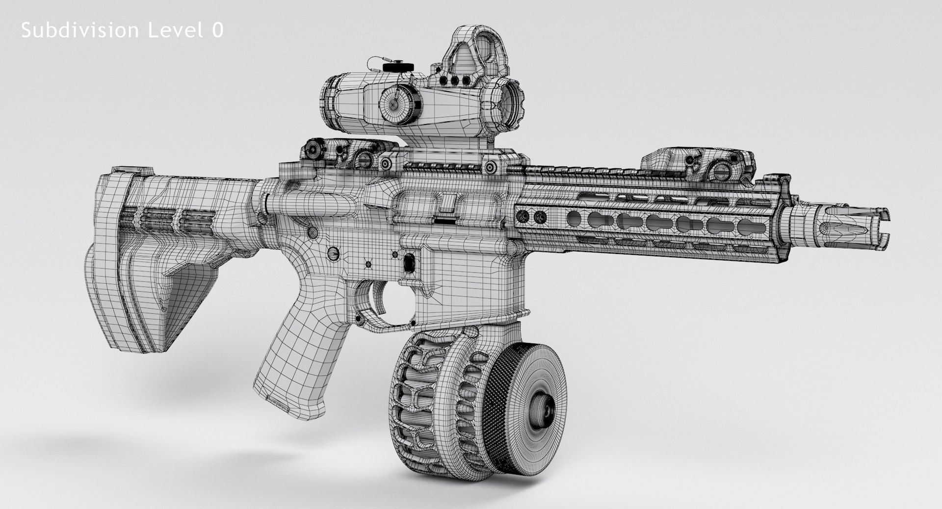Combat assault rifle 3D model - TurboSquid 1154366