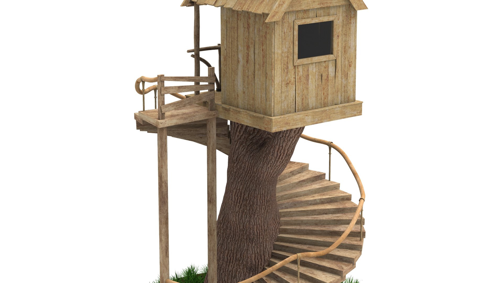 3D Tiny Tree House Model - TurboSquid 2167417