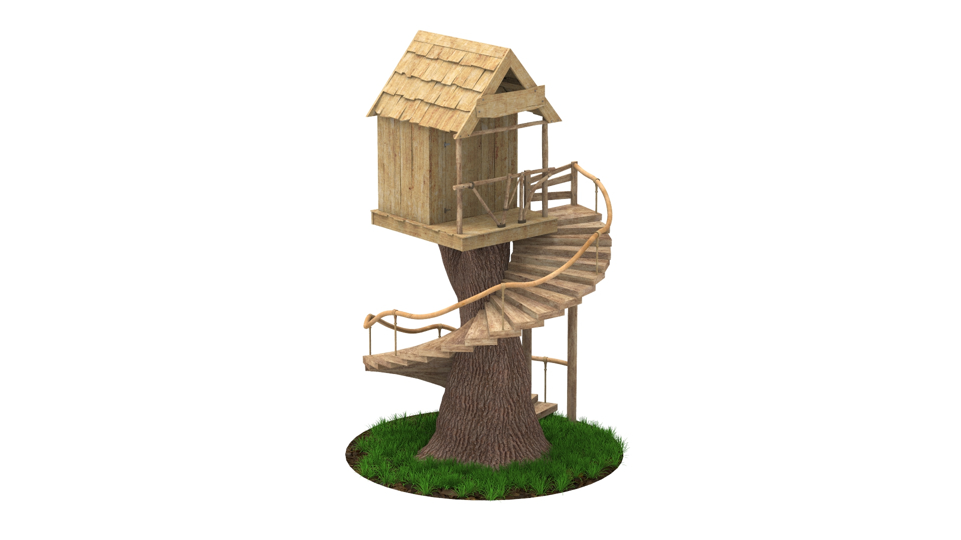 3D Tiny Tree House Model - TurboSquid 2167417