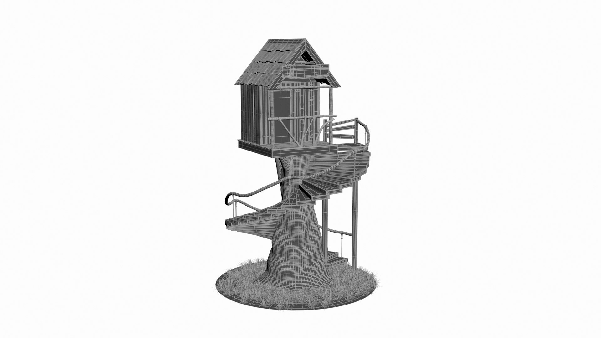 3D Tiny Tree House Model - TurboSquid 2167417
