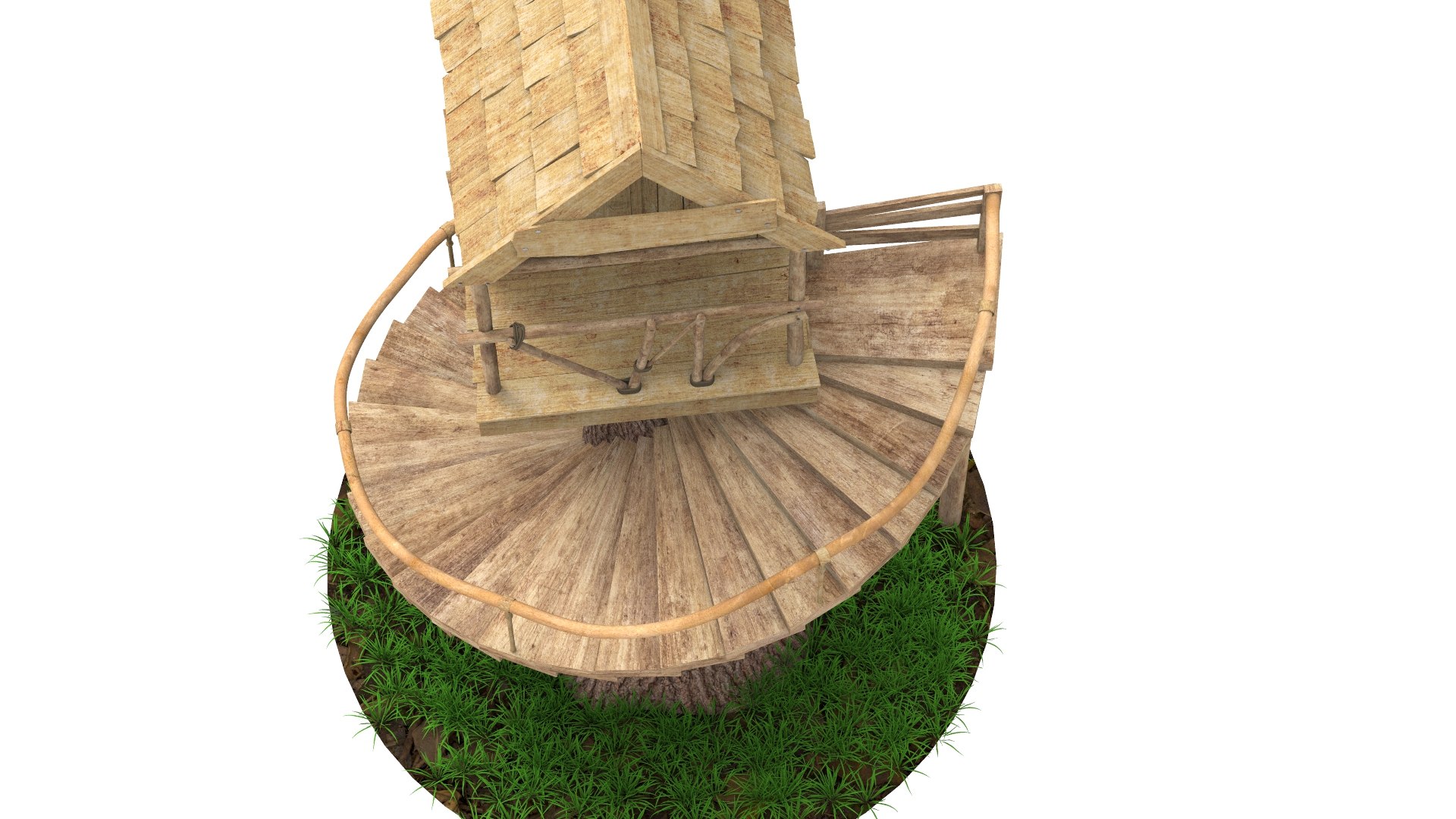 3D Tiny Tree House Model - TurboSquid 2167417