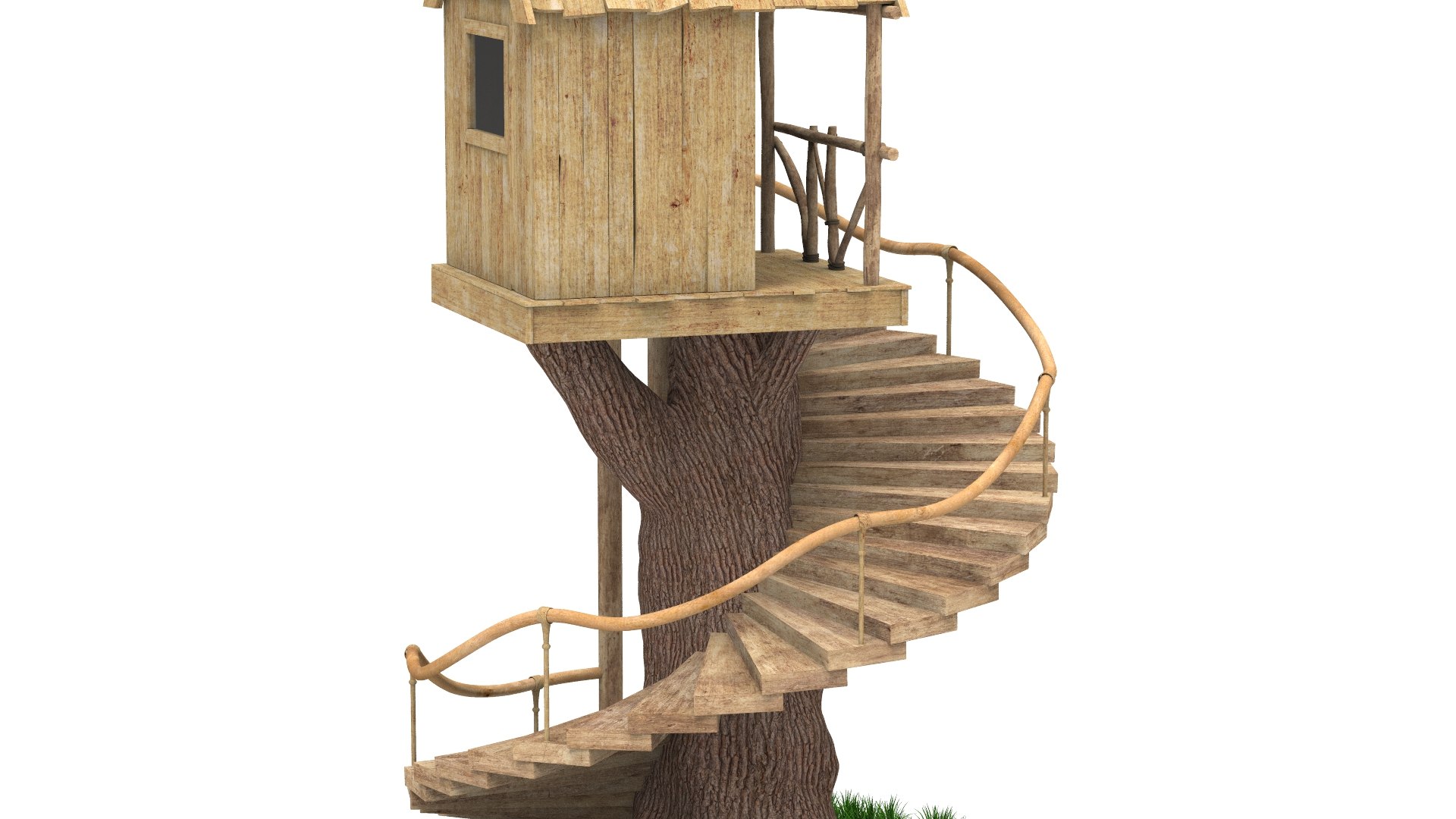 3D Tiny Tree House Model - TurboSquid 2167417