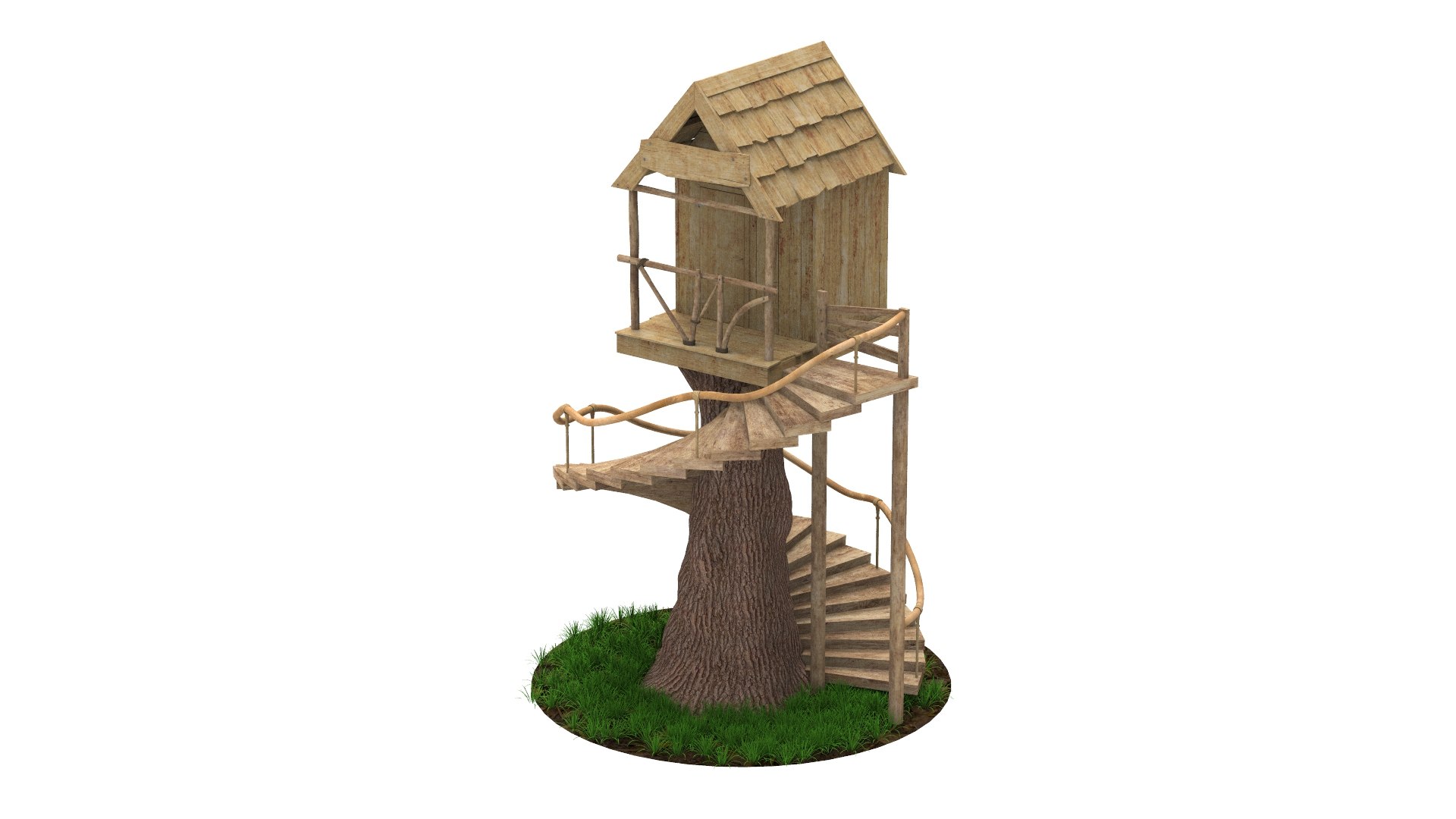 3D Tiny Tree House Model - TurboSquid 2167417