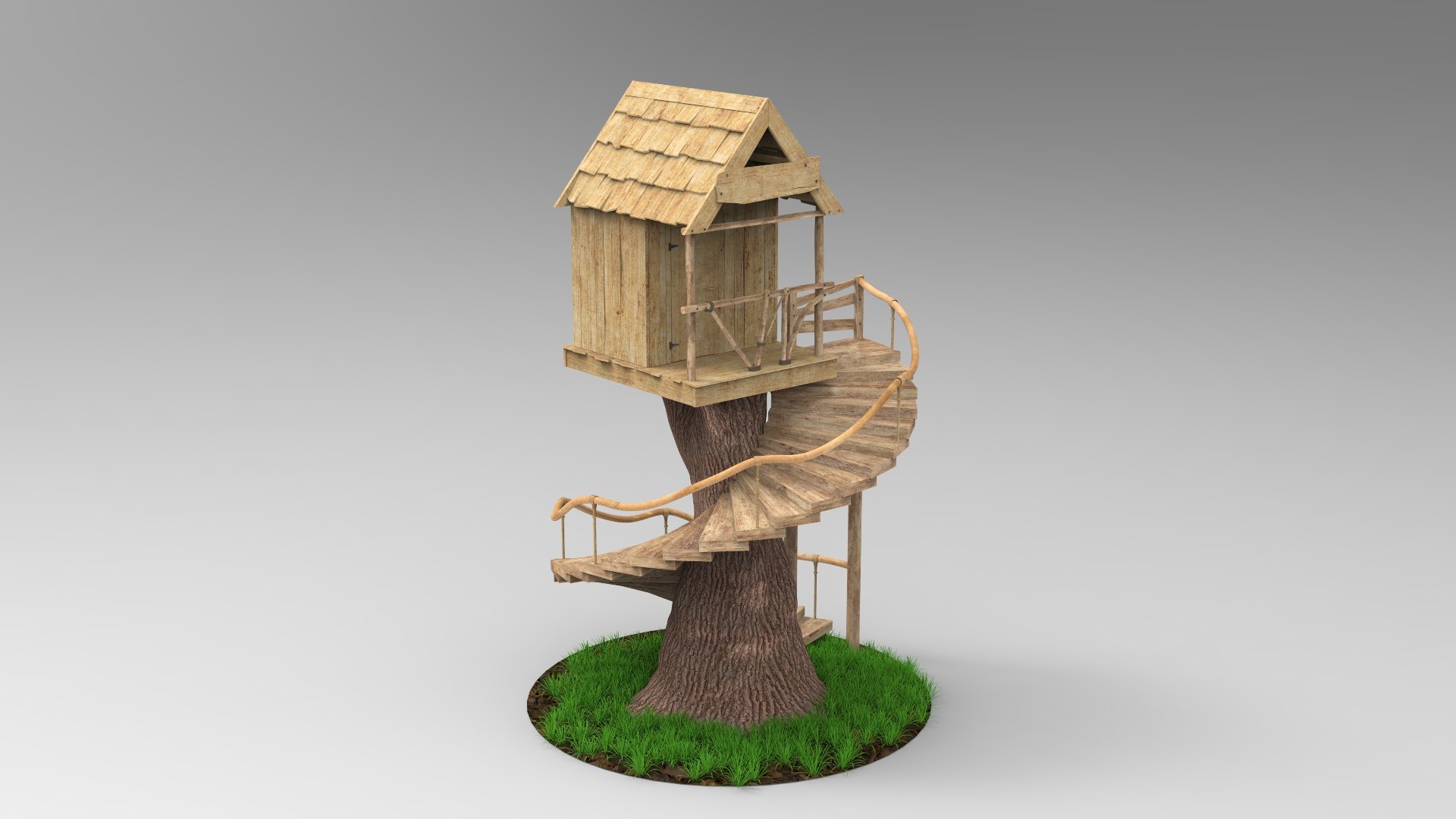 3D Tiny Tree House Model - TurboSquid 2167417