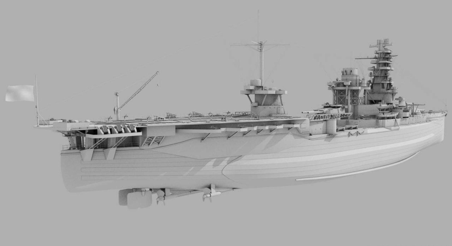 Japanese Battleship Ise Ship 3D Model - TurboSquid 1430598