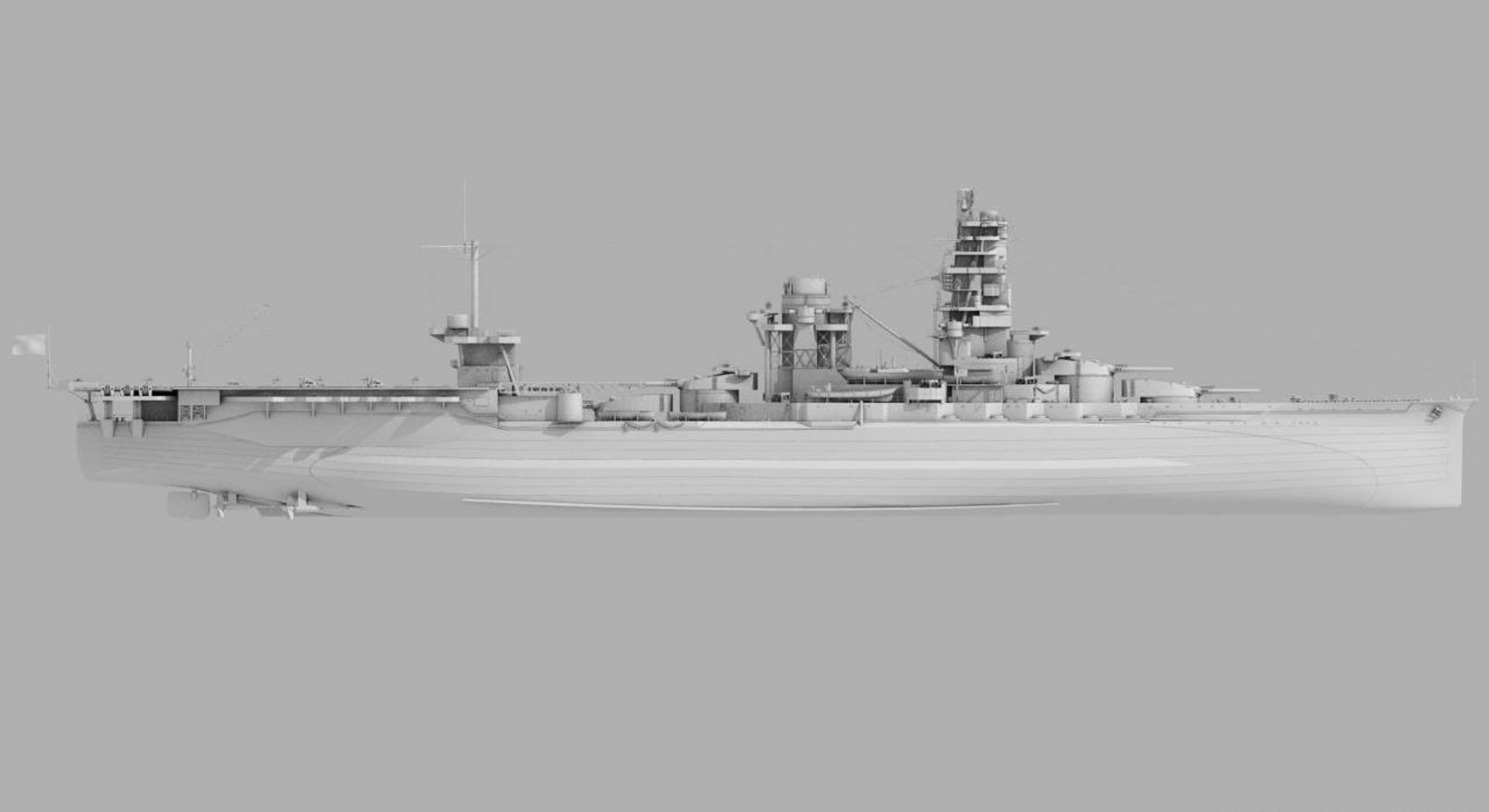 Japanese Battleship Ise Ship 3D Model - TurboSquid 1430598