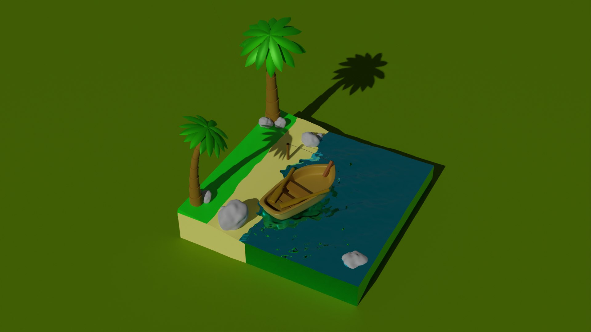 Low-poly Beach 3D Model 3D Model - TurboSquid 1920848