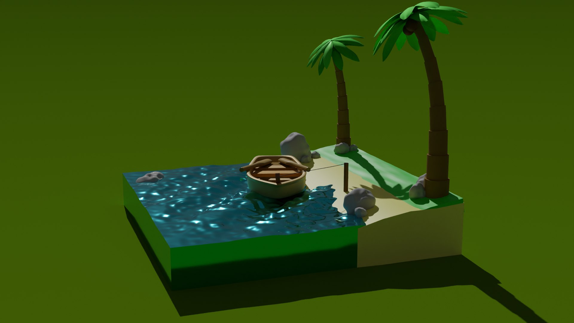Low-poly Beach 3D Model 3D Model - TurboSquid 1920848
