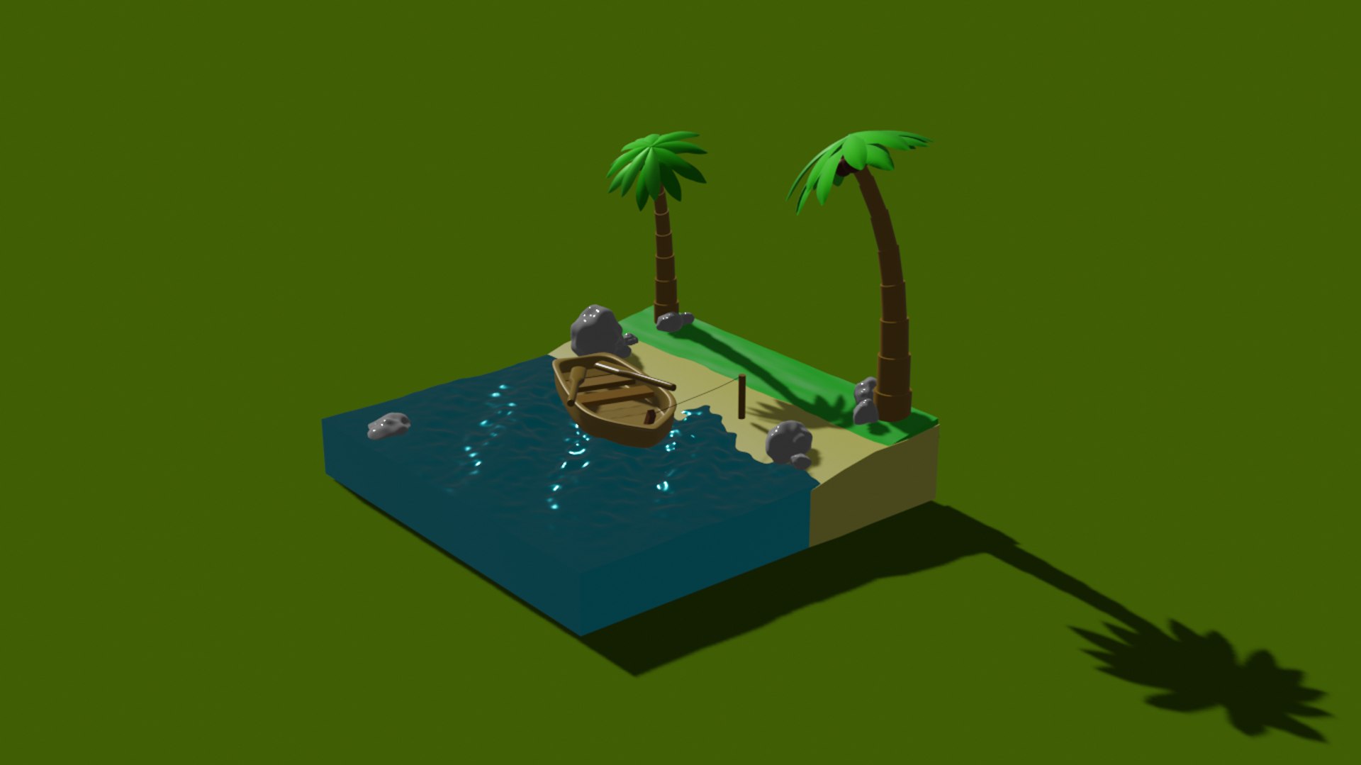 Low-poly Beach 3D Model 3D Model - TurboSquid 1920848