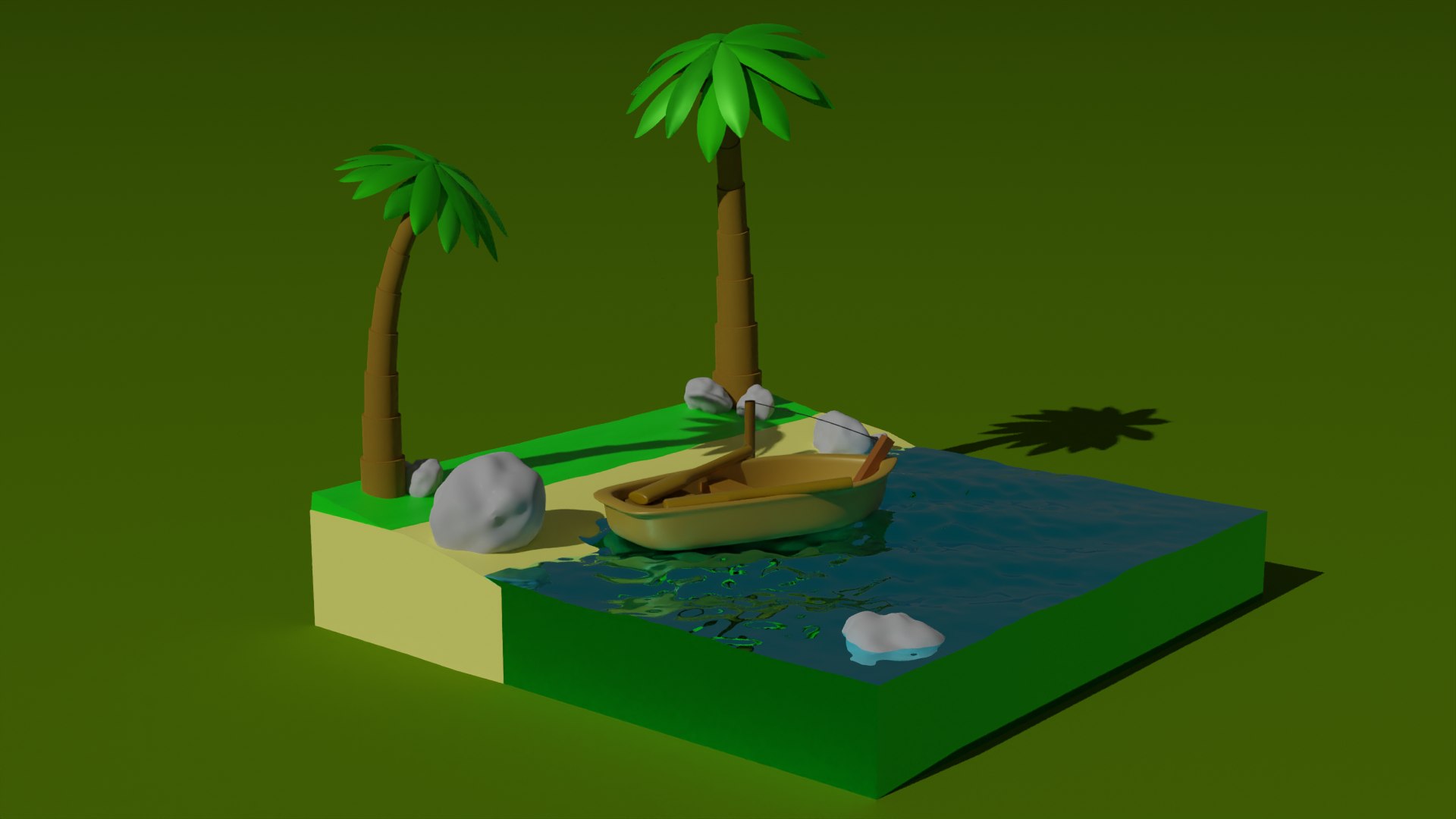Low-poly Beach 3D Model 3D Model - TurboSquid 1920848