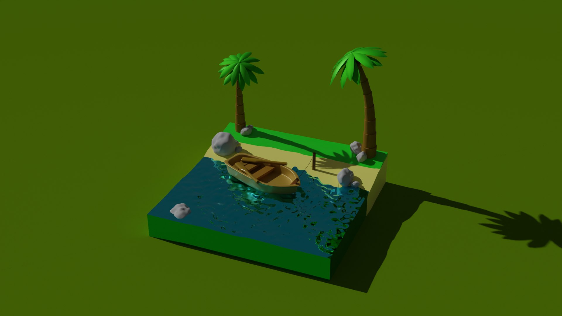 Low-poly Beach 3D Model 3D Model - TurboSquid 1920848
