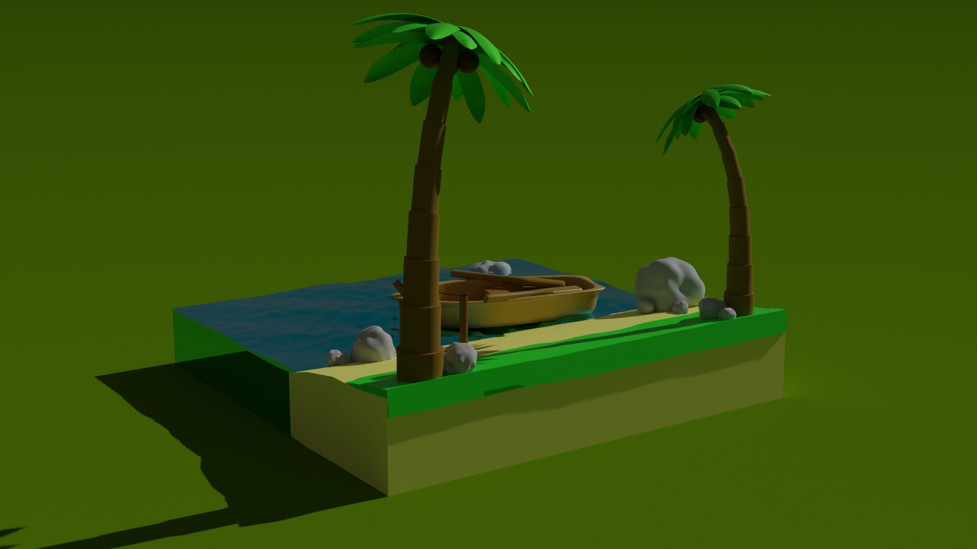 Low-poly Beach 3D Model 3D Model - TurboSquid 1920848
