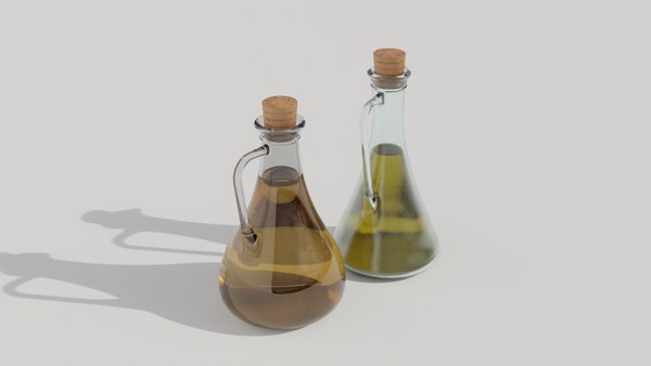 Olive oil and vinegar bottles 3D model - TurboSquid 1719007