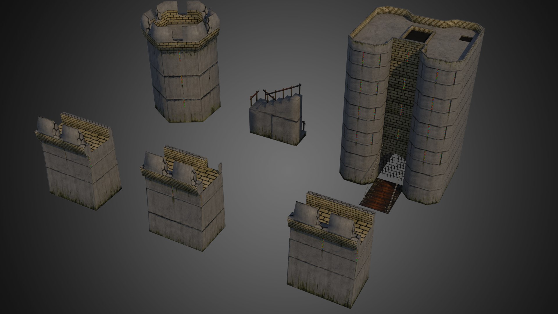 Castle perimeter model - TurboSquid 1610241