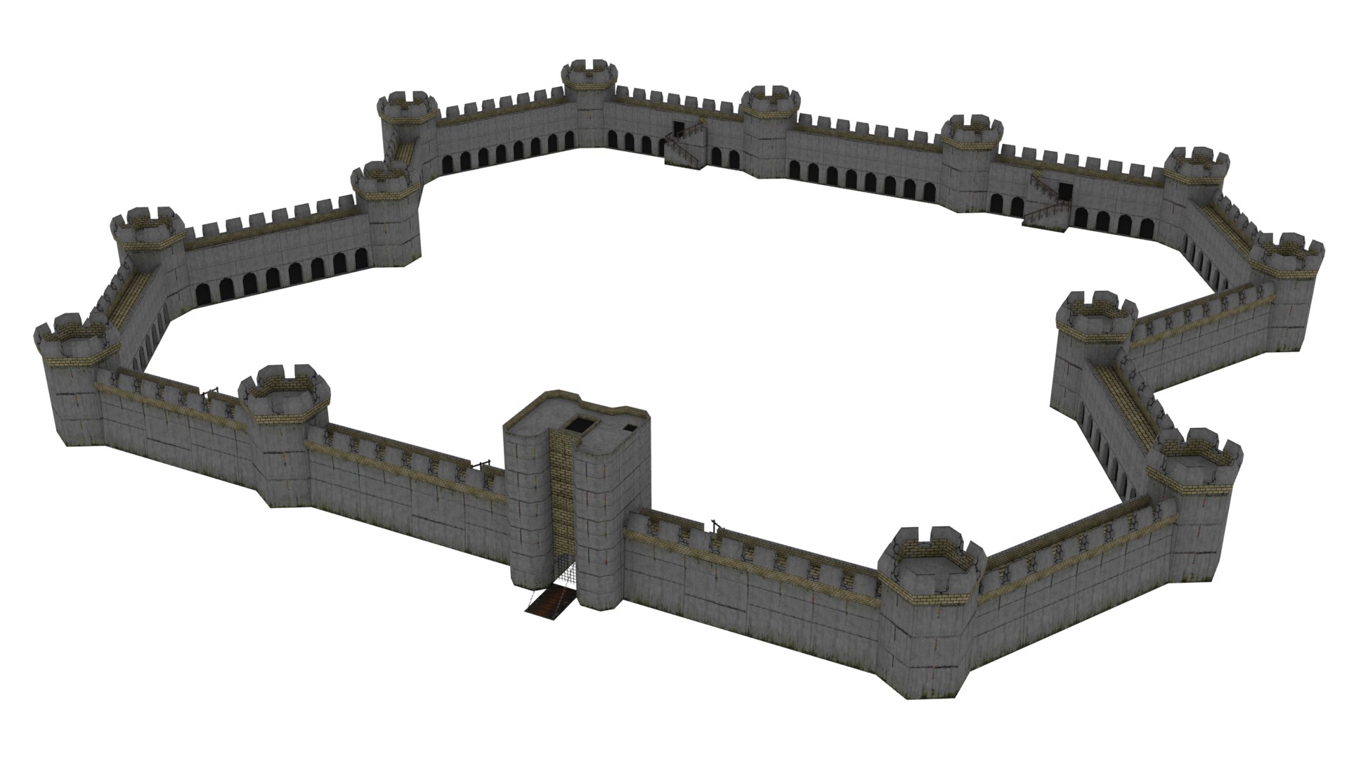 Castle perimeter model - TurboSquid 1610241