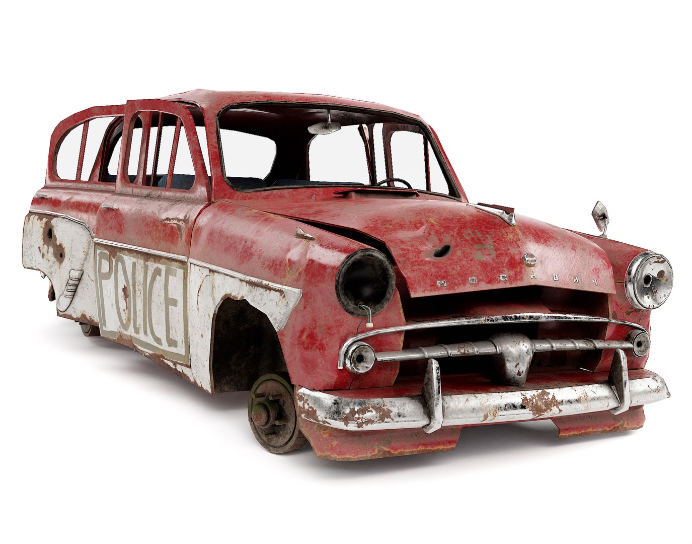 Car Ruined Damaged M407 Rusty Vintage Iv7 3D - TurboSquid 1963022