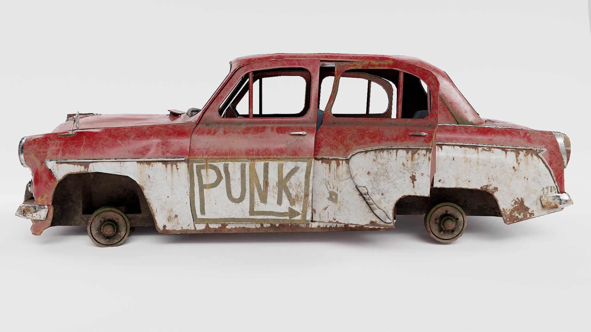 Car Ruined Damaged M407 Rusty Vintage Iv7 3D - TurboSquid 1963022