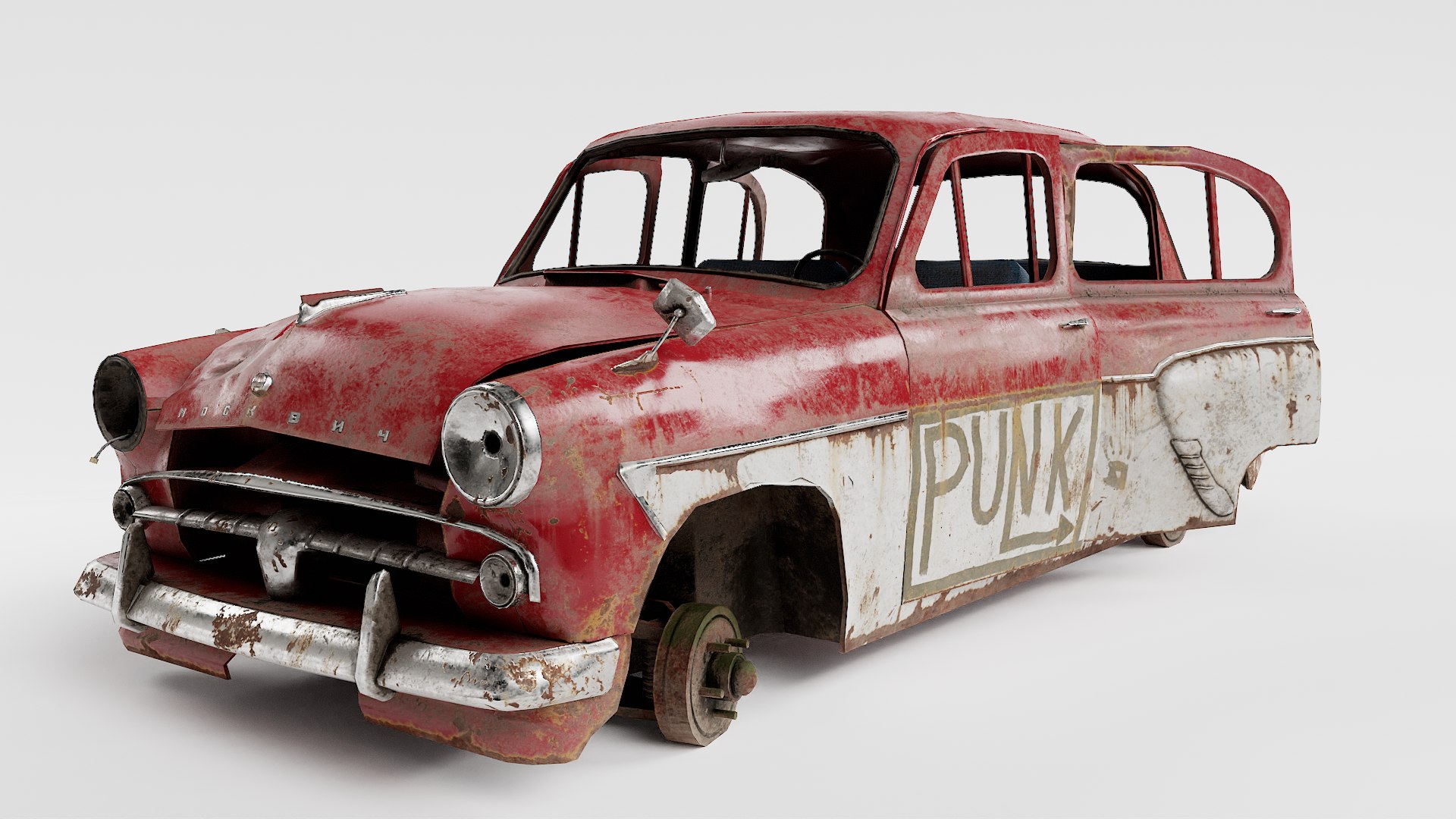 Car Ruined Damaged M407 Rusty Vintage Iv7 3D - TurboSquid 1963022