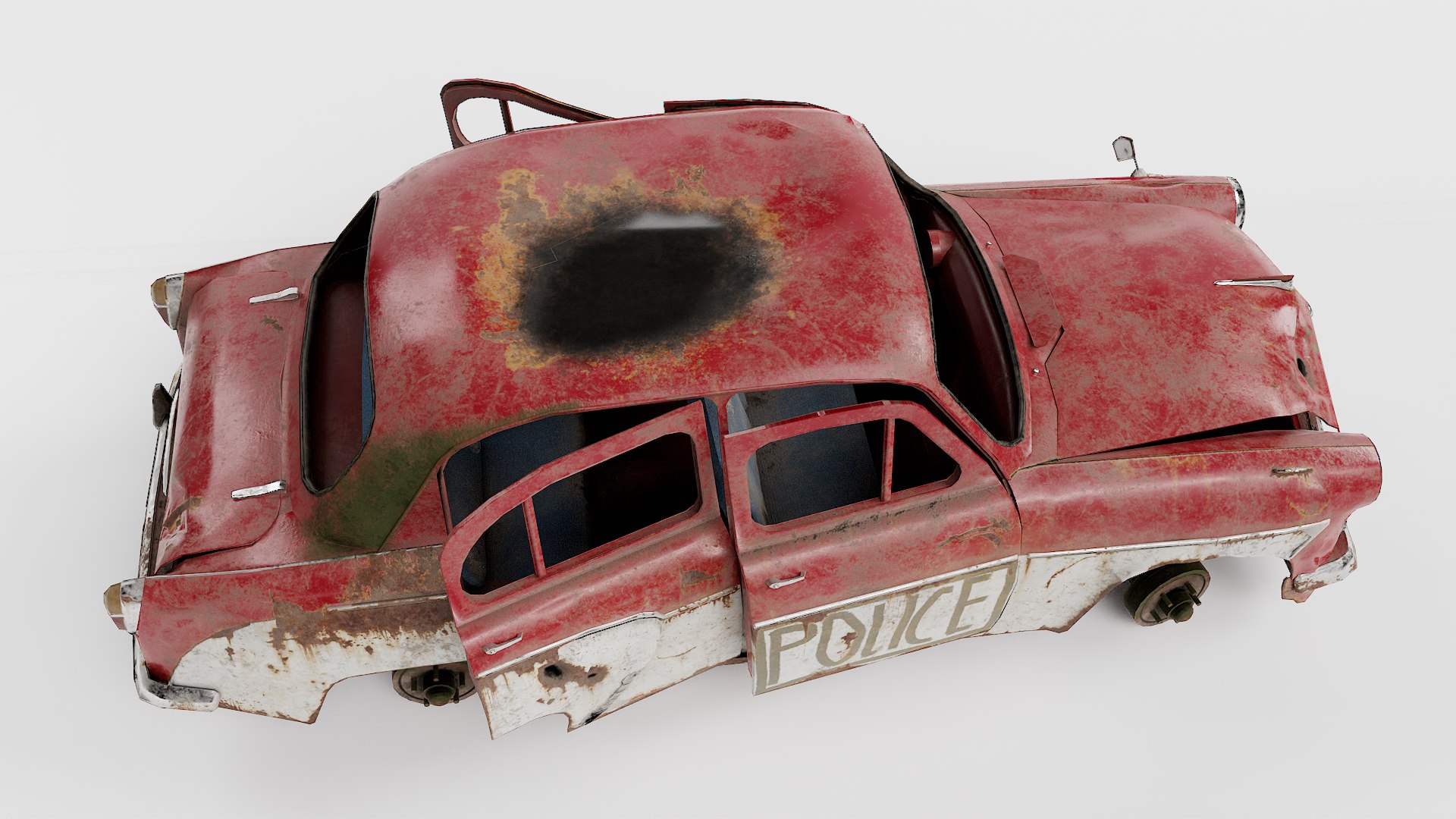 Car Ruined Damaged M407 Rusty Vintage Iv7 3D - TurboSquid 1963022