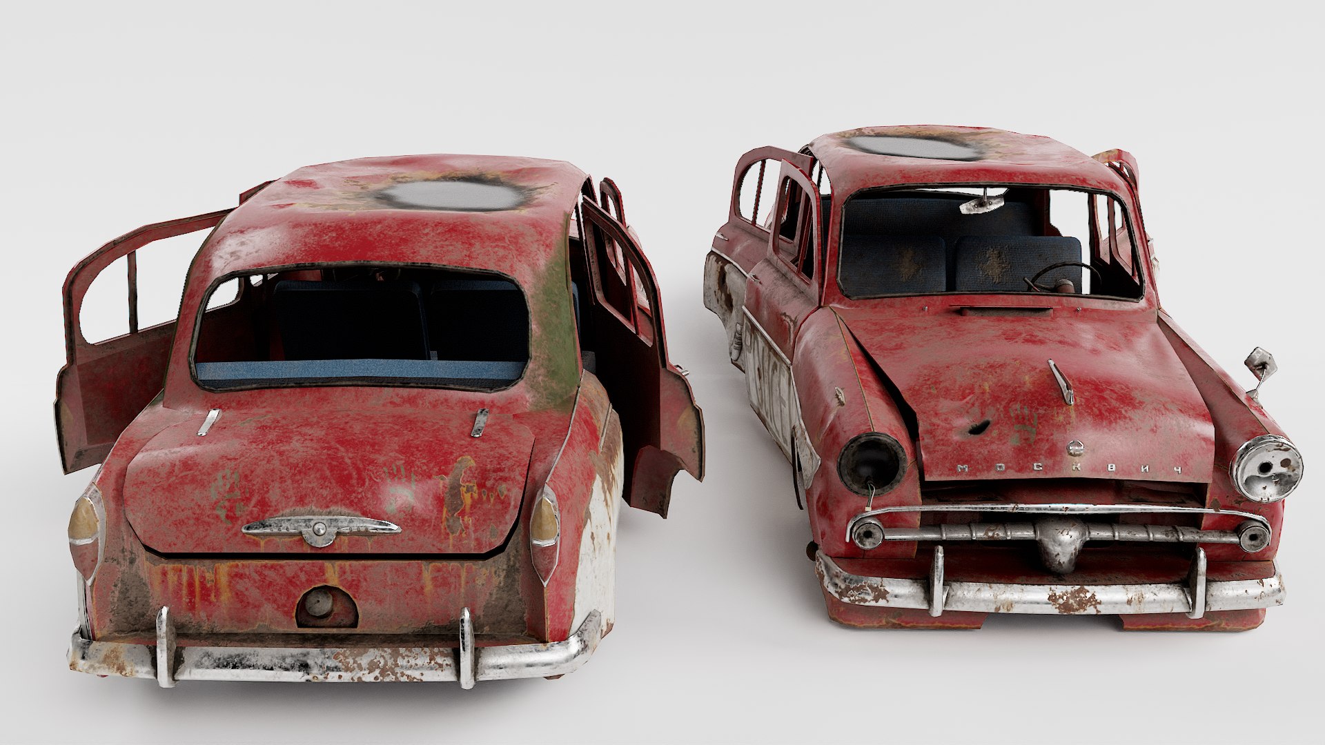 Car Ruined Damaged M407 Rusty Vintage Iv7 3D - TurboSquid 1963022