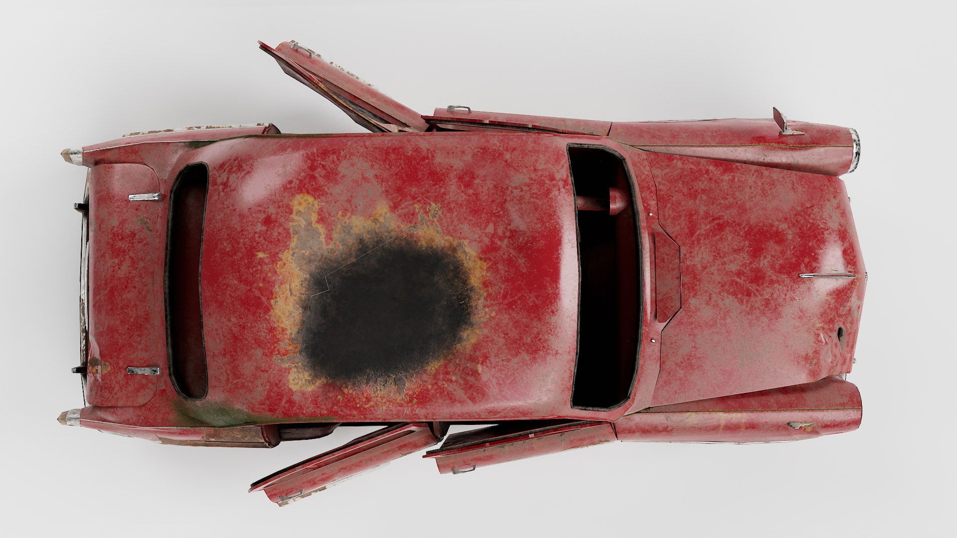 Car Ruined Damaged M407 Rusty Vintage Iv7 3D - TurboSquid 1963022