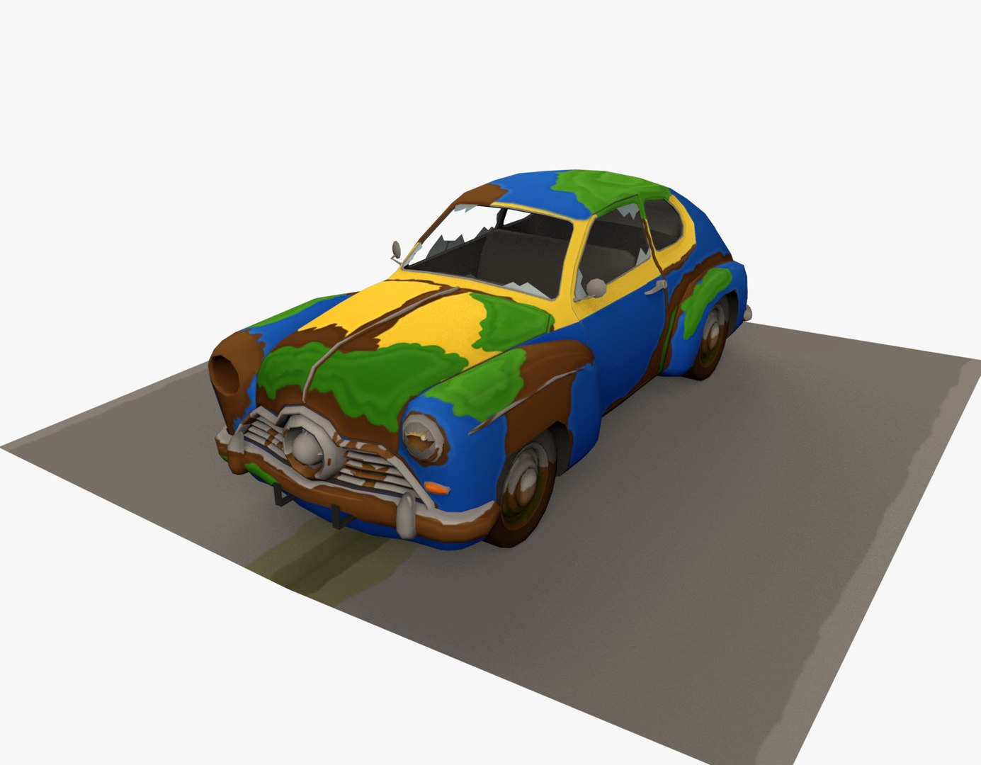 Stylized Abandoned Retro 3D Model - TurboSquid 1691033