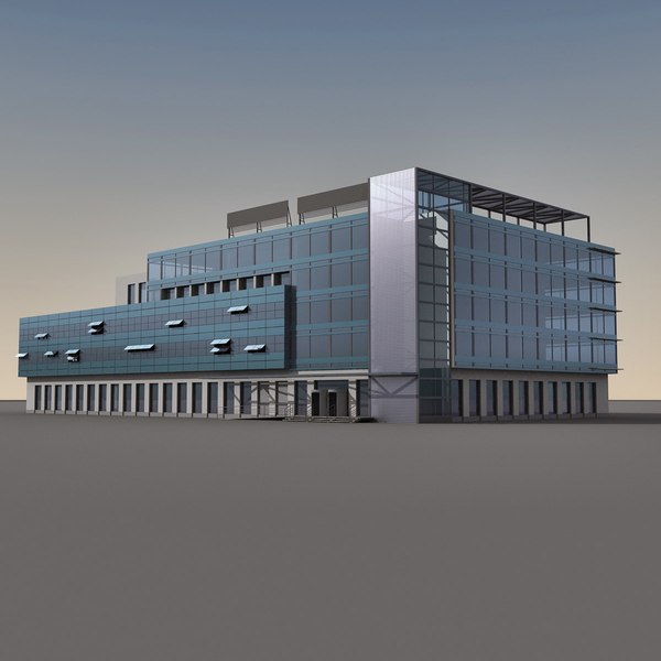 3d model modern building