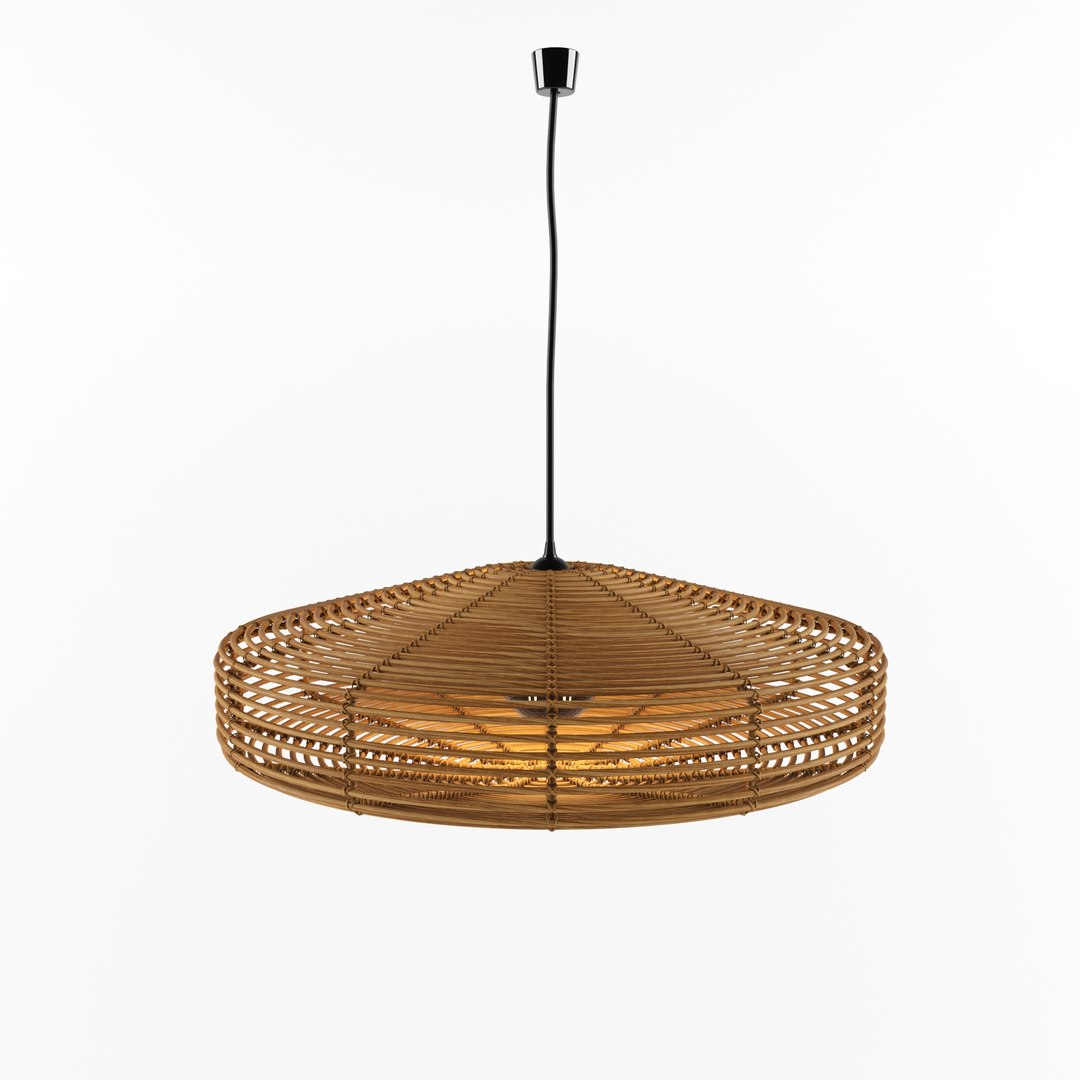 3D Rattan Wicker Natural Lamp Model - TurboSquid 1603883