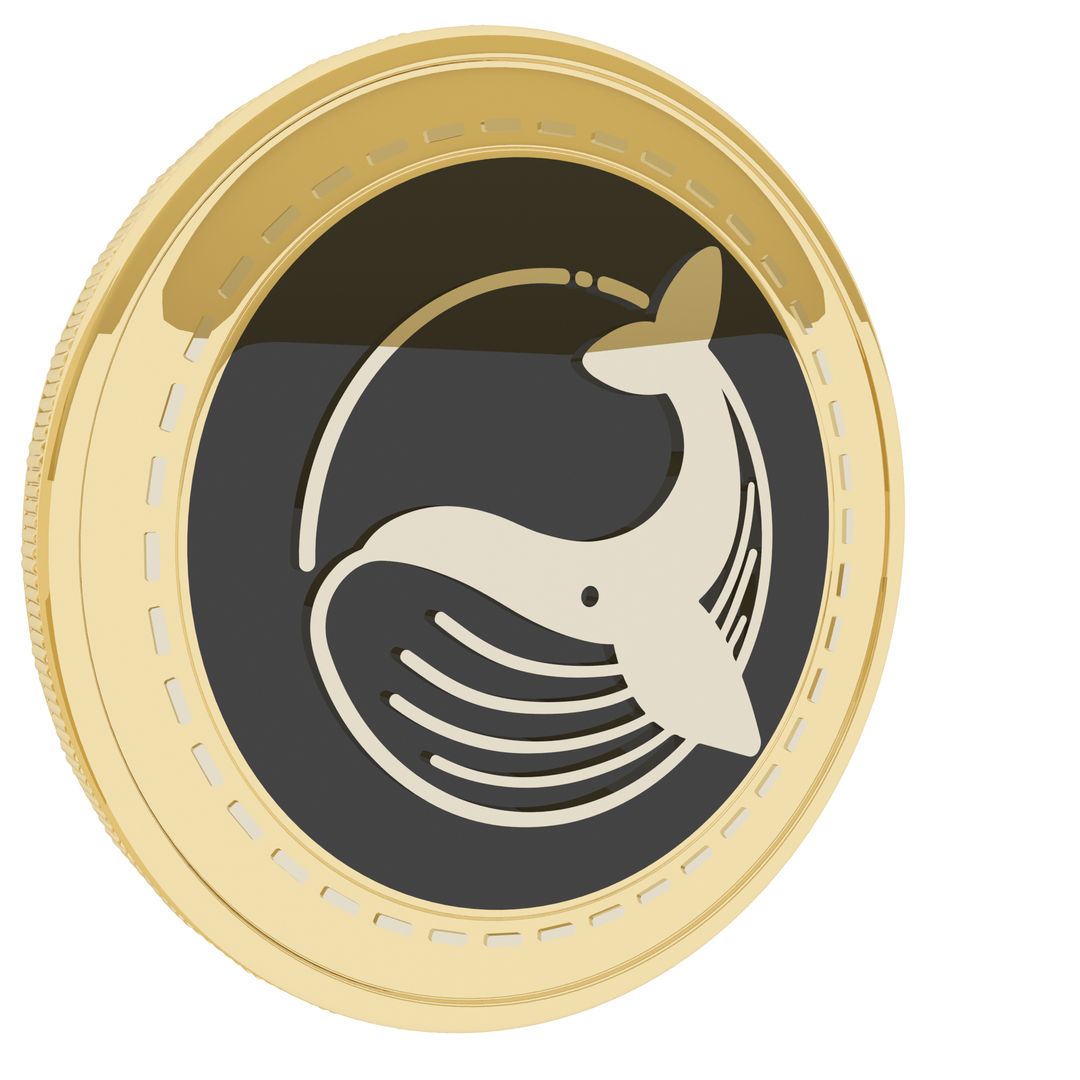 3D Model Blue Whale EXchange Cryptocurrency Gold Coin - TurboSquid 1783305