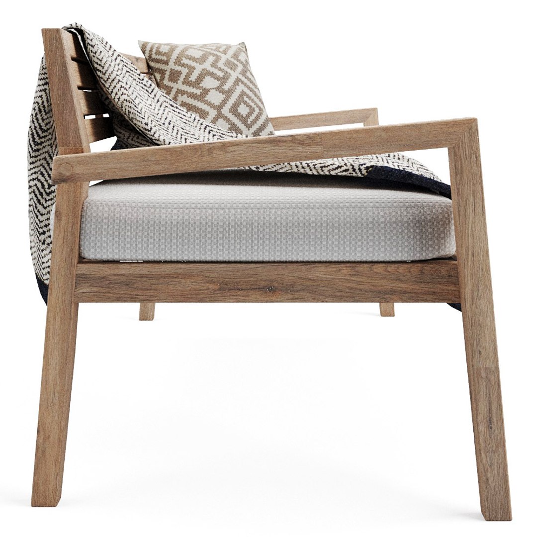 Clodie bench seat 3D model - TurboSquid 1584734