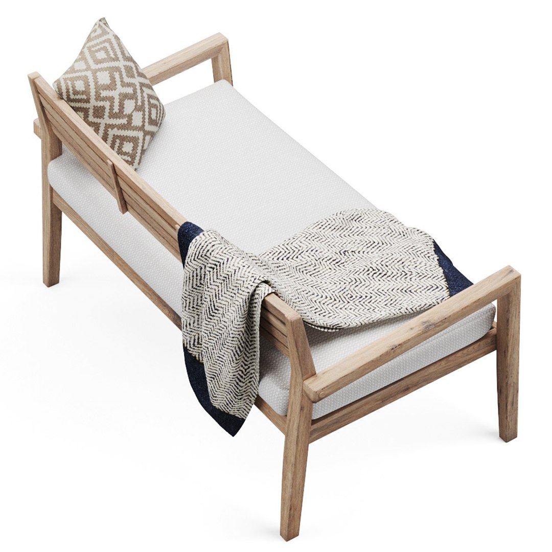 Clodie bench seat 3D model - TurboSquid 1584734