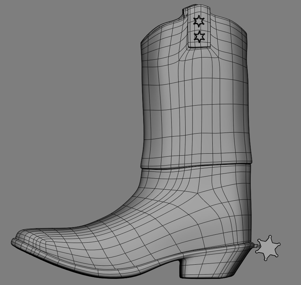 Cowboy Boots 3d Max