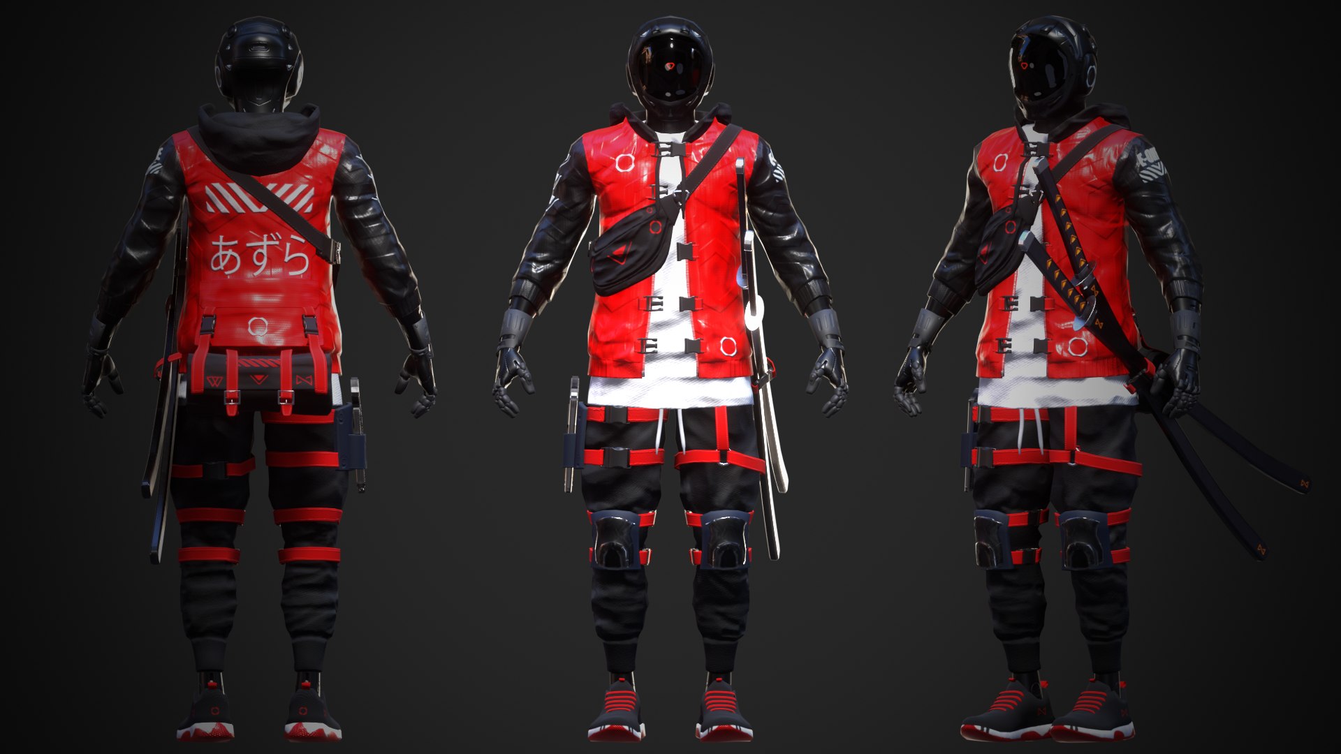 Cyberpunk Azura Robot Character Low Poly Model - TurboSquid 1768071