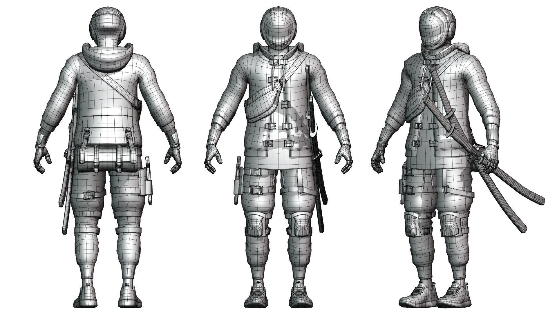 Cyberpunk Azura Robot Character Low Poly Model - TurboSquid 1768071