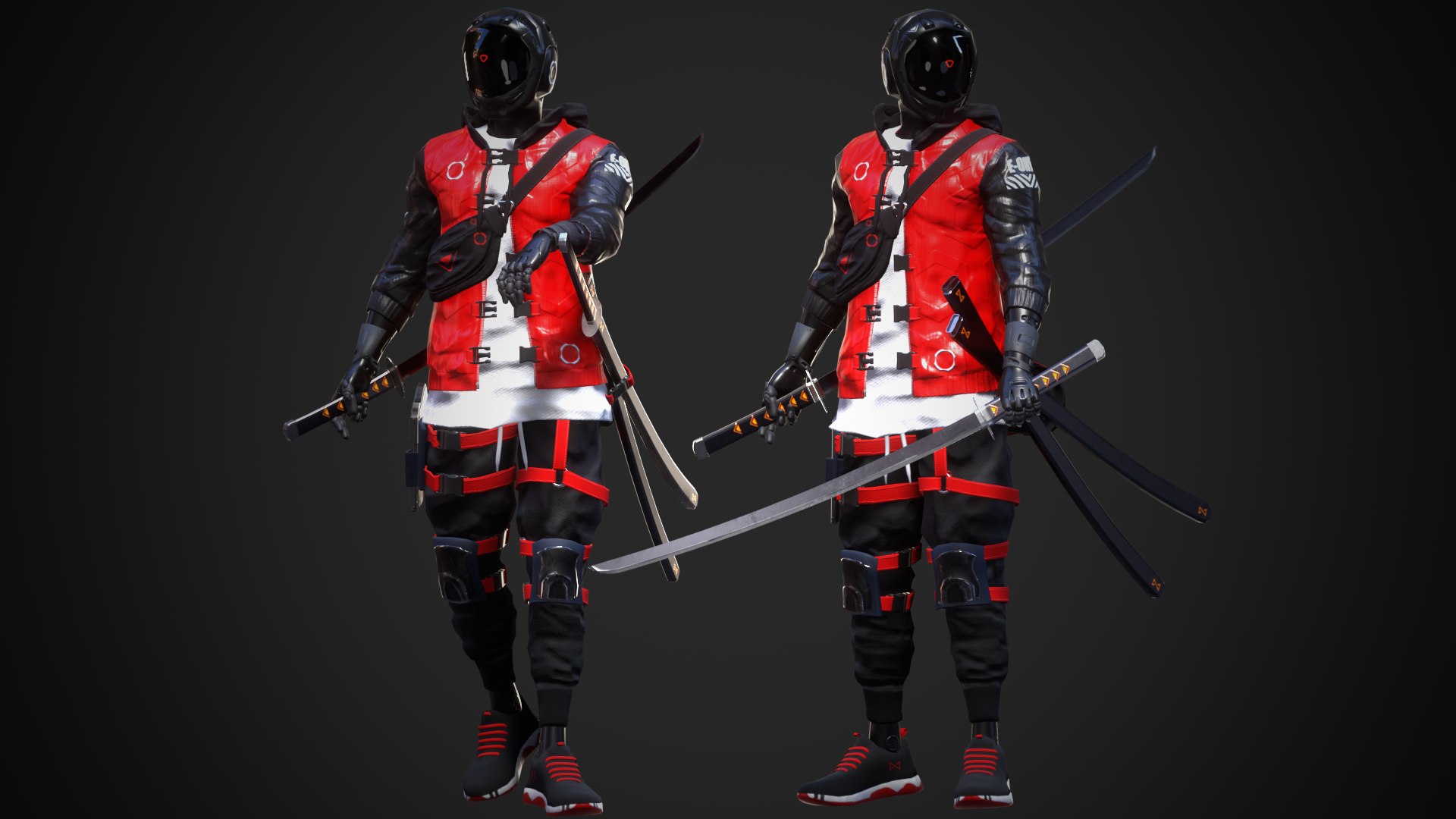 Cyberpunk Azura Robot Character Low Poly Model - TurboSquid 1768071