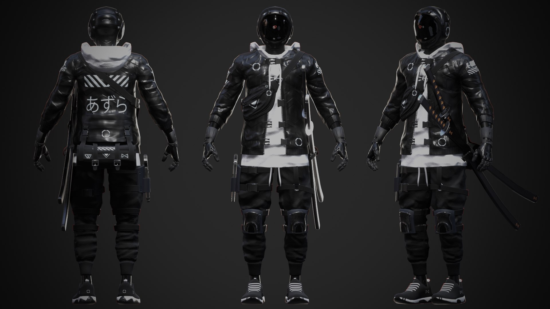 Cyberpunk Azura Robot Character Low Poly Model - TurboSquid 1768071