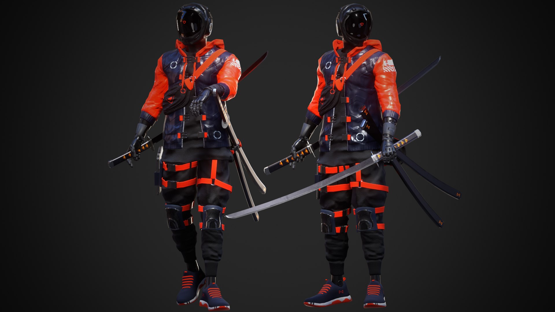 Cyberpunk Azura Robot Character Low Poly Model - TurboSquid 1768071