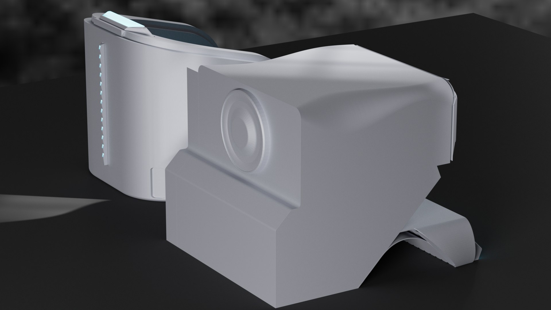 3D Model Sci Fi Concept Of Control Panel - Abstract Futuristic Shapes ...